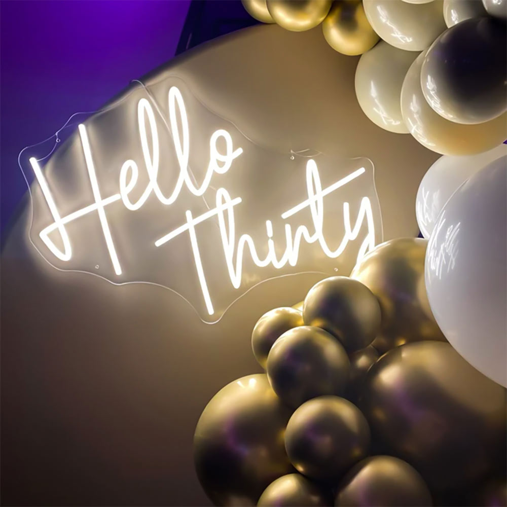 Hello Thirty Neon Sign – Candyneon